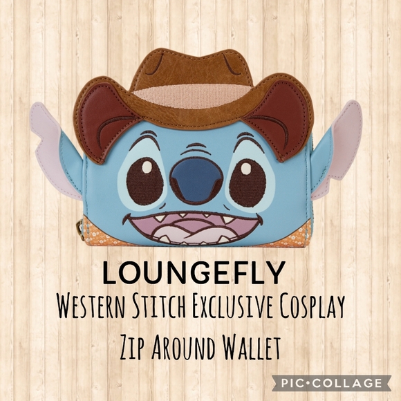 Loungefly | Bags | Loungefly Western Stitch Exclusive Cosplay Zip ...